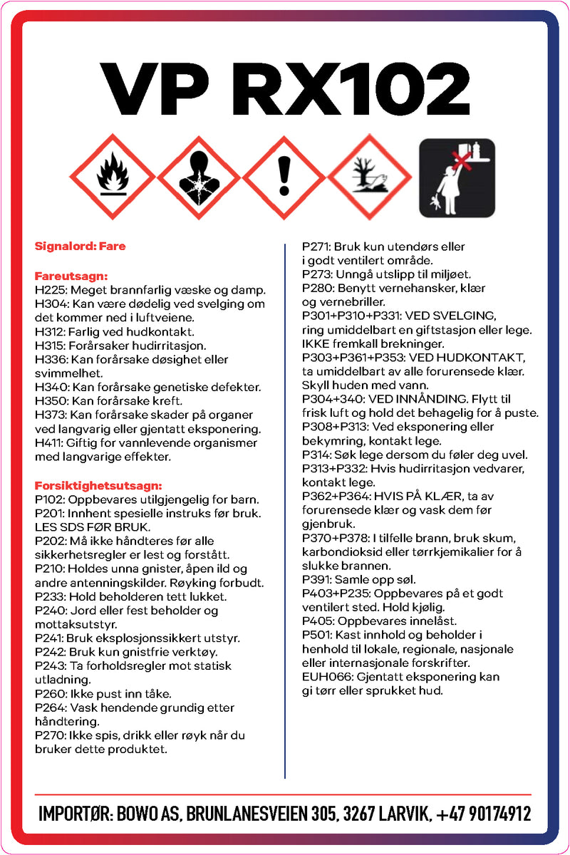 VP RX102 – Race Support